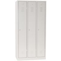Nest of 3 Steel Lockers in Grey | Free Delivery | Manutan UK