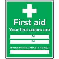 First Aiders/Nearest First Aid Box Sign | Signs & ID | Manutan UK