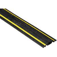 Cable cover - length 3 m - Black/yellow | Manutan UK