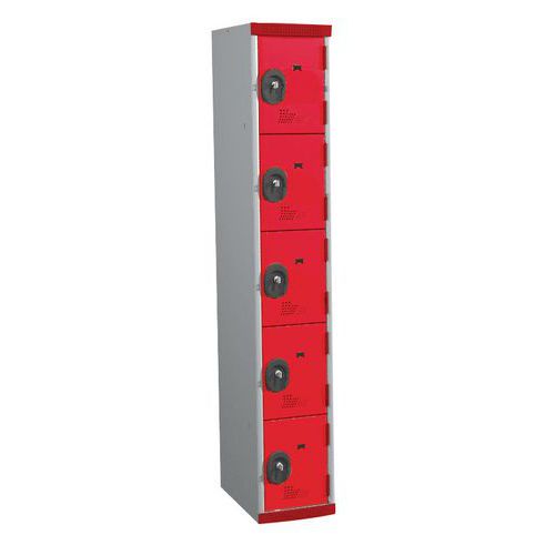 Seamline Optimum® 5-compartment locker - Column width: 300 mm - Acial ...