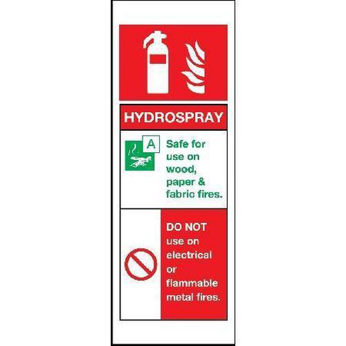 Hydrospray Fire Extinguisher Sign | Signs and Display | Manutan UK