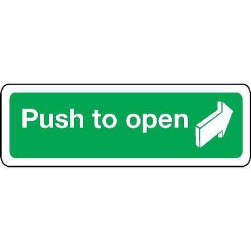 Emergency Escape Signs - Push To Open | Signs & ID | Manutan UK
