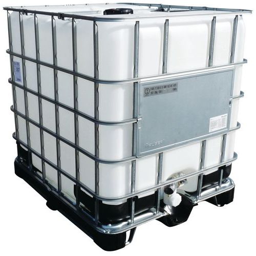 IBC standard single cubic 1000 L container - Tank + metal-plastic ...