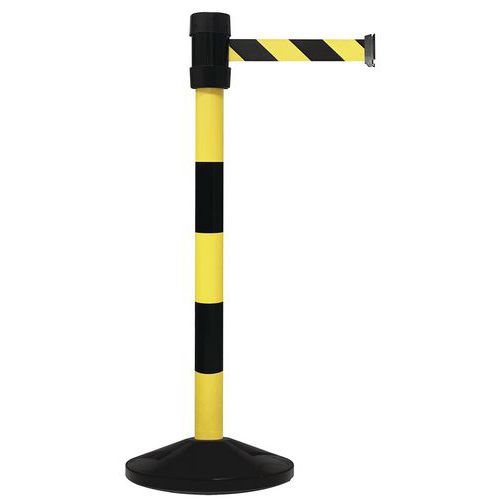 Striped PVC Belt Barriers - Retractable Belt - Crowd Control - Manutan ...