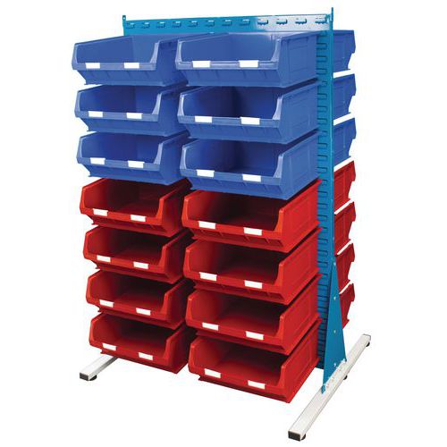 2-Sided Louvre Storage Panel With Picking Bins - Barton Spacemasters ...