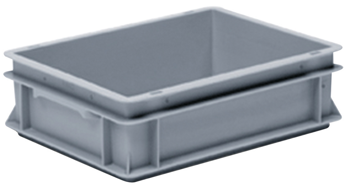 RAKO grey European standard stackable container - 10 to 26 l - Manutan ...