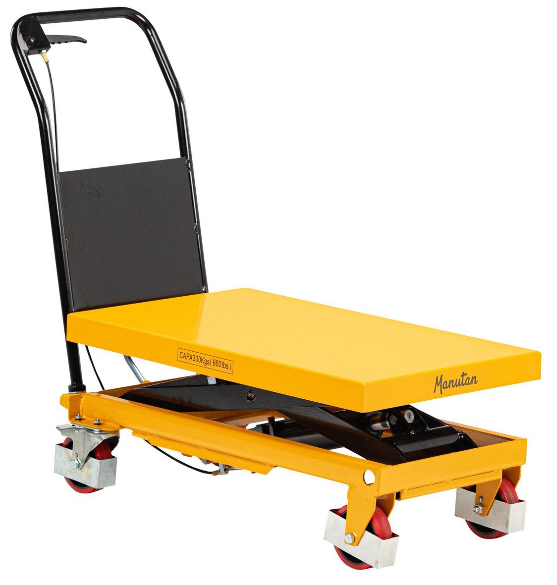 Mobile Scissor Lift Table - 300kg - Hydraulic - Manutan Expert ...