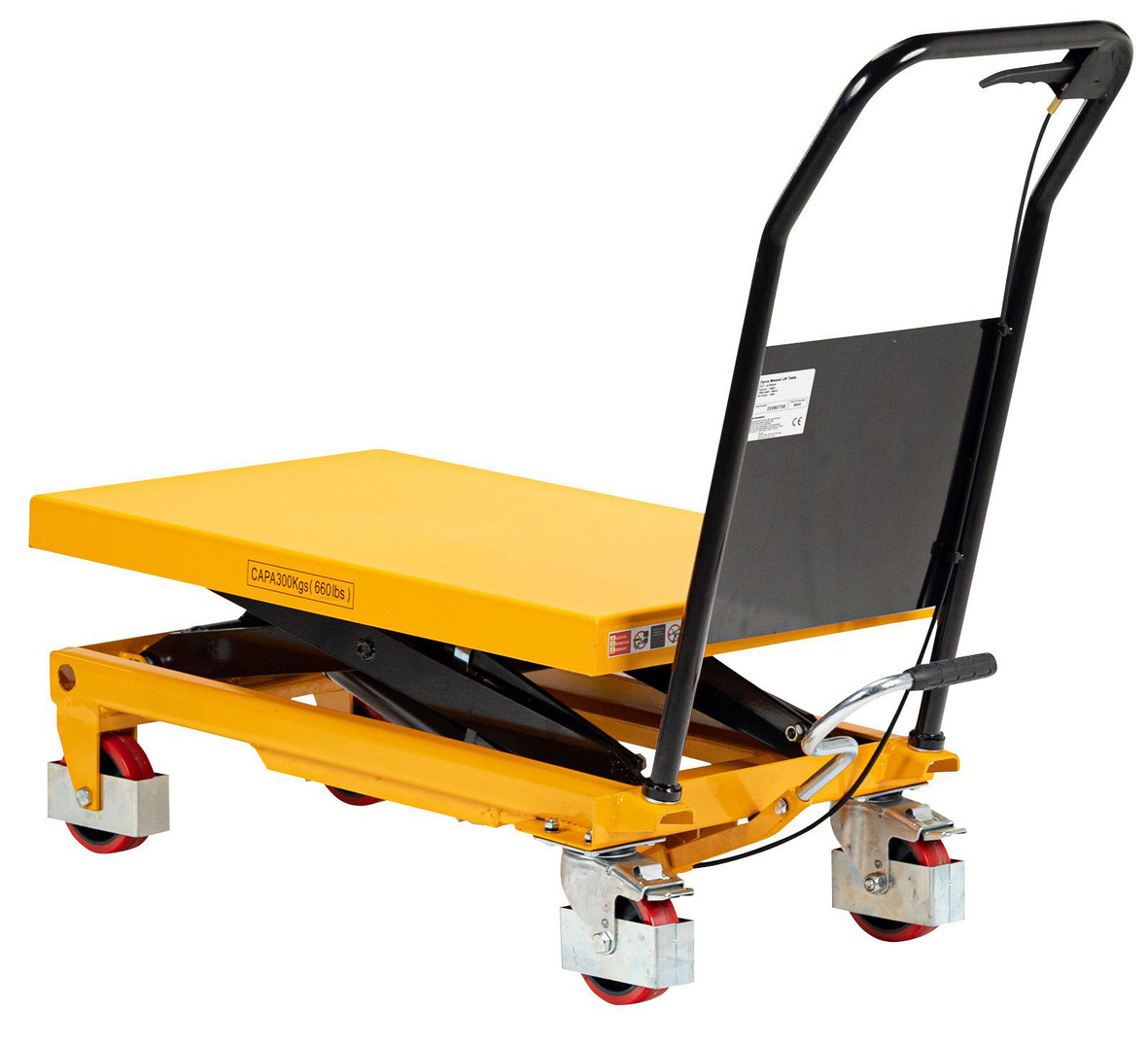 Mobile Scissor Lift Table - 300kg - Hydraulic - Manutan Expert ...