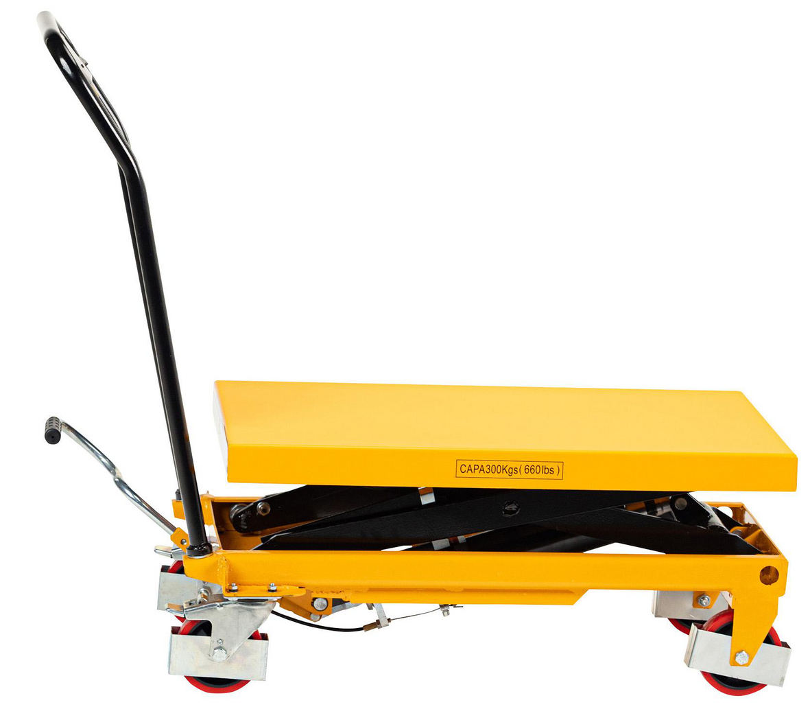 Mobile Scissor Lift Table - 300kg - Hydraulic - Manutan Expert ...