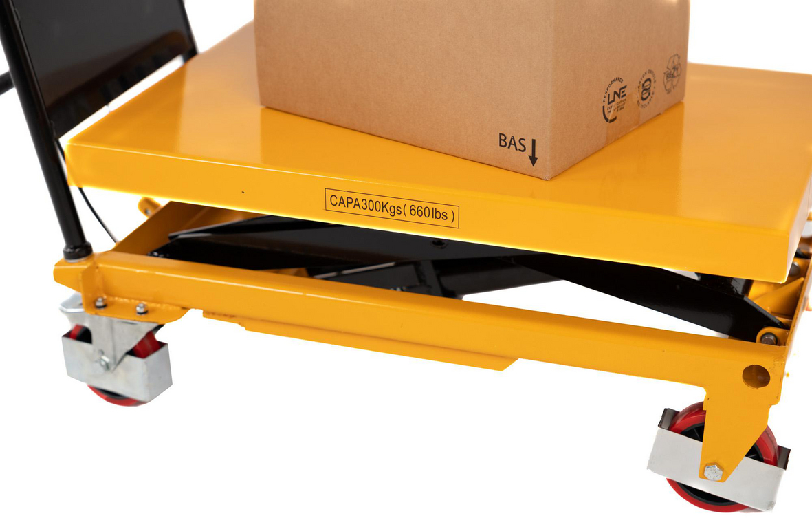 Mobile Scissor Lift Table - 300kg - Hydraulic - Manutan Expert ...