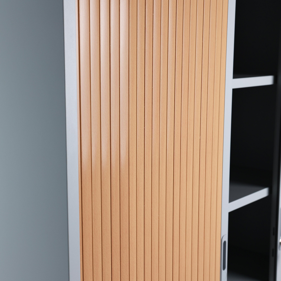 PVC Tambour Door Cupboard | HxWxD 1950x1000x450mm | 10 Year Guarantee