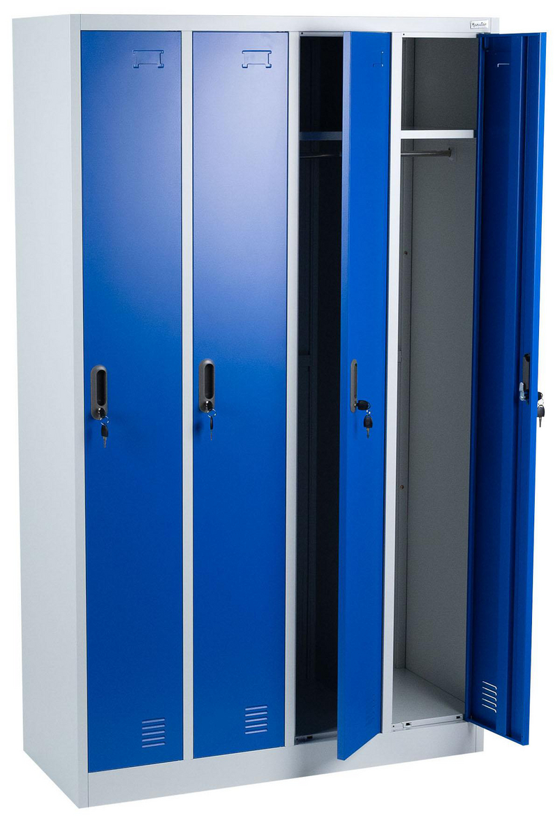 Four Clean & Dirty Lockers - Bank Of Metal Storage Lockers - Manutan ...