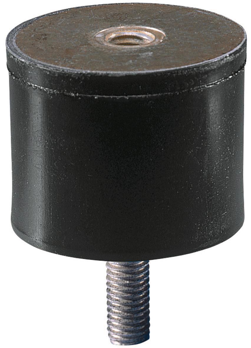 Universal anti-vibration support with 1 threaded rod and internal ...