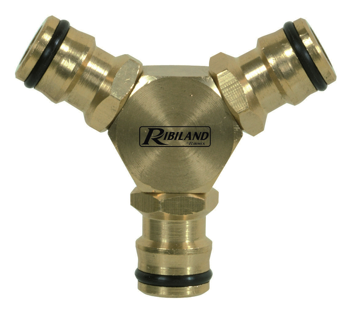 Multifunctional brass triple connector - Male - Manutan.co.uk
