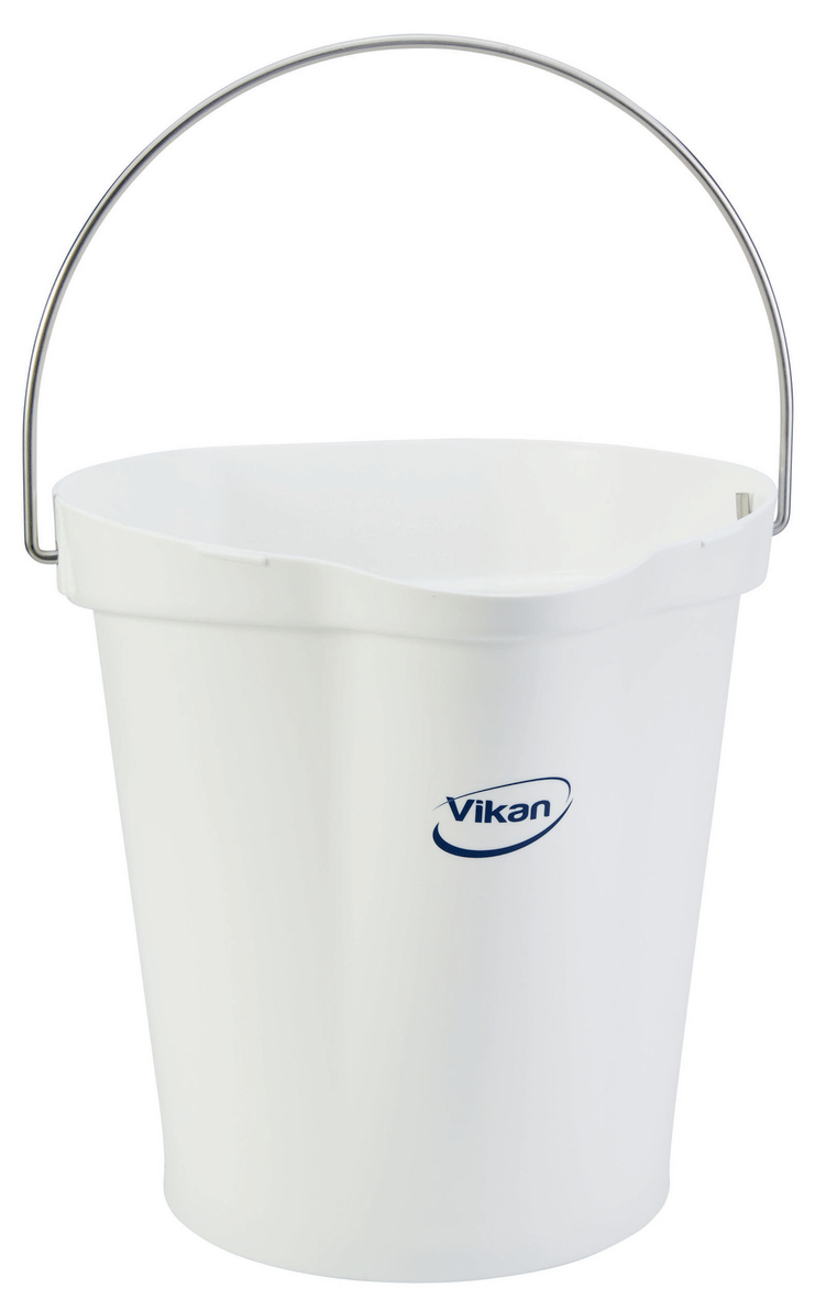 Graduated bucket with pouring spout - White - 12 L - Manutan.co.uk