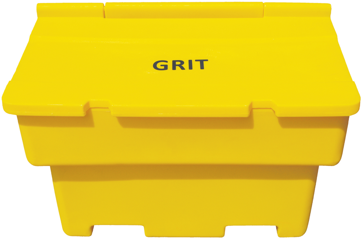 200 Litre Yellow Grit Bins - Heavy Duty - Embossed - Salt/Sand Storage ...