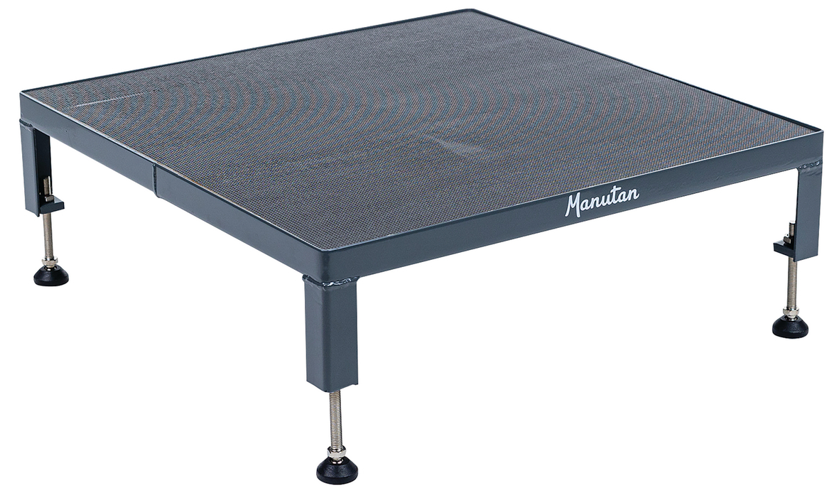 Adjustable Steel Step Stool - 3 Heights - Anti-slip Coat - Manutan ...