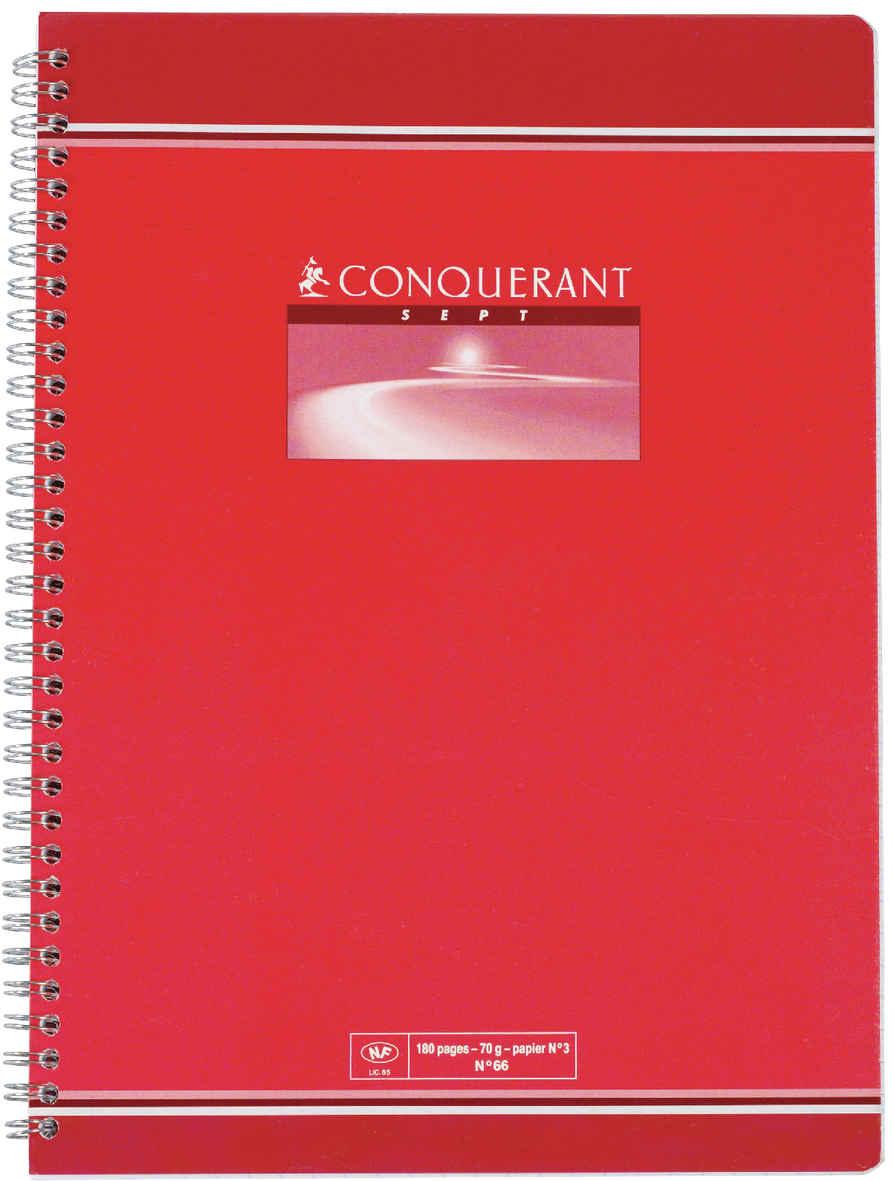 Conquérant 7 notebook - Large squares - Manutan.co.uk