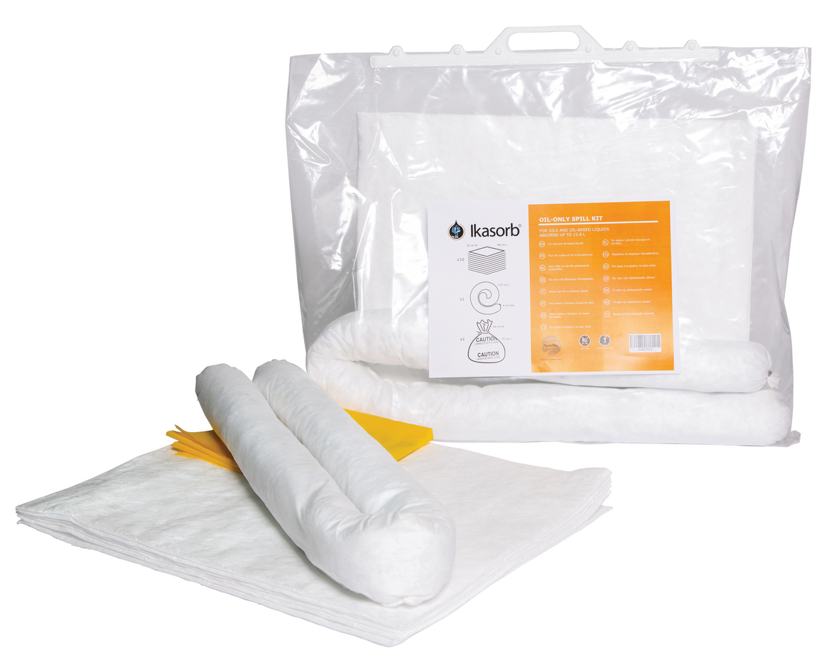 Complete Oil & Lubricant Spill Kit Bag - 15.8 Litre - Ikasorb ...