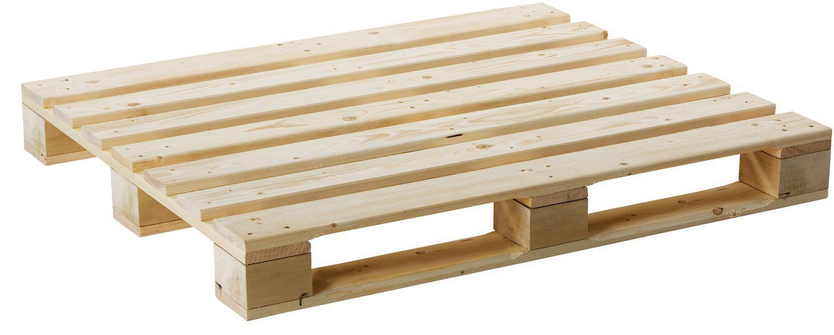 Wood pallet with 4 openings - Manutan.co.uk