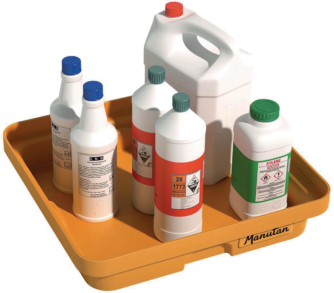 Square laboratory spill tray, 5 l - Manutan Expert - Manutan.co.uk