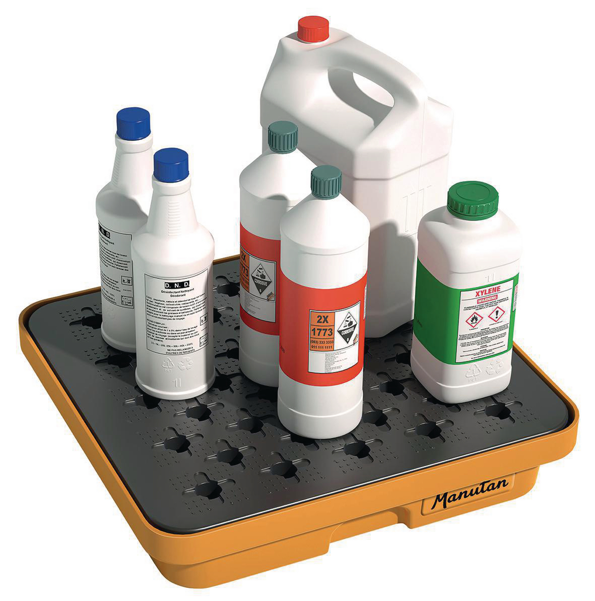 Square laboratory spill tray, 5 l - Manutan Expert - Manutan.co.uk