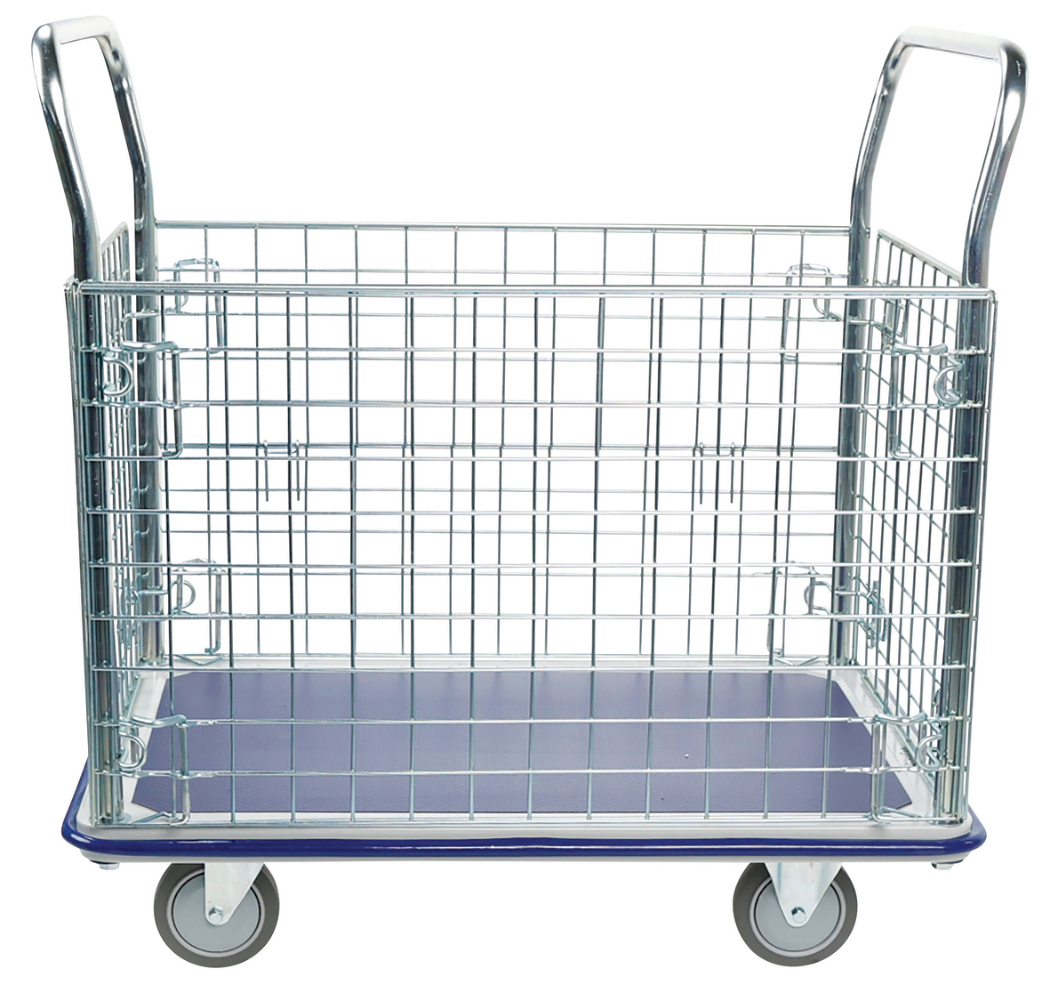 Platform Truck/Trolley - 4 Removable Mesh Sides - 300kg Load - Manutan ...