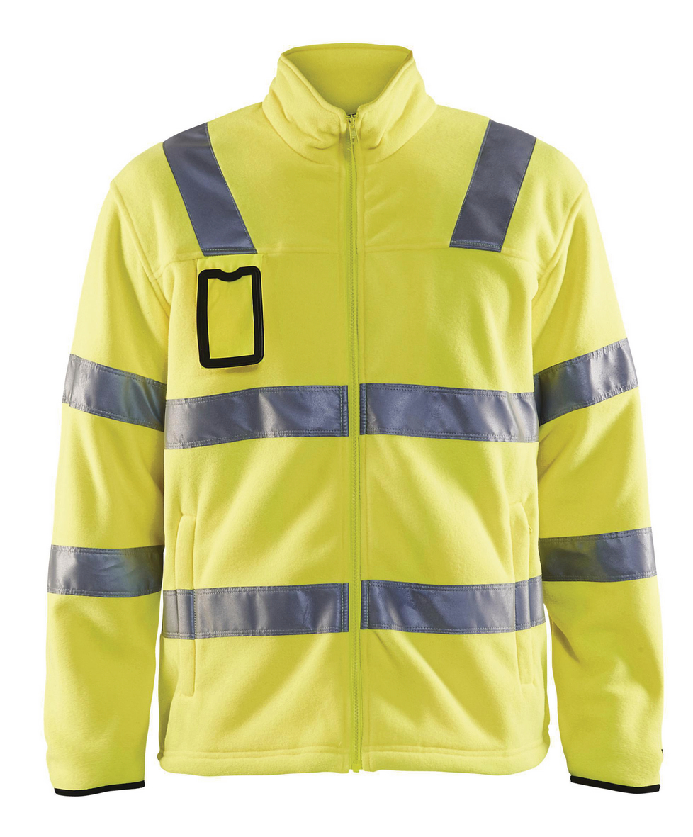 Fluorescent yellow high-visibility fleece jacket - Manutan.co.uk