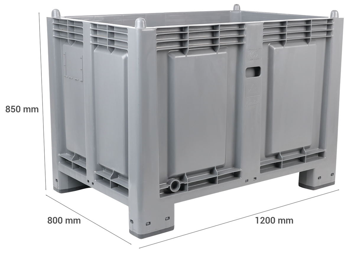 Stackable Euro Pallet Box - Recycled Plastic - Manutan Expert - Manutan ...