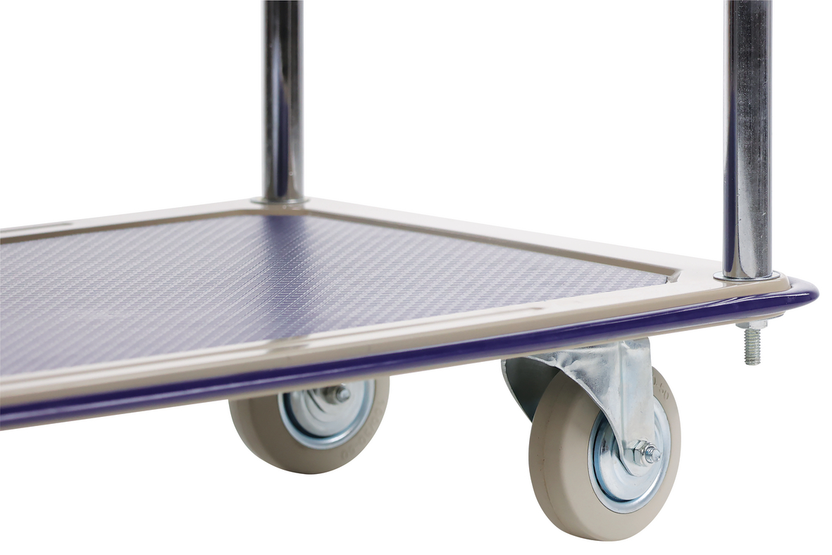 Steel Tray Trolley - 3 Anti Slip Shelves - 120kg Capacity - Manutan ...