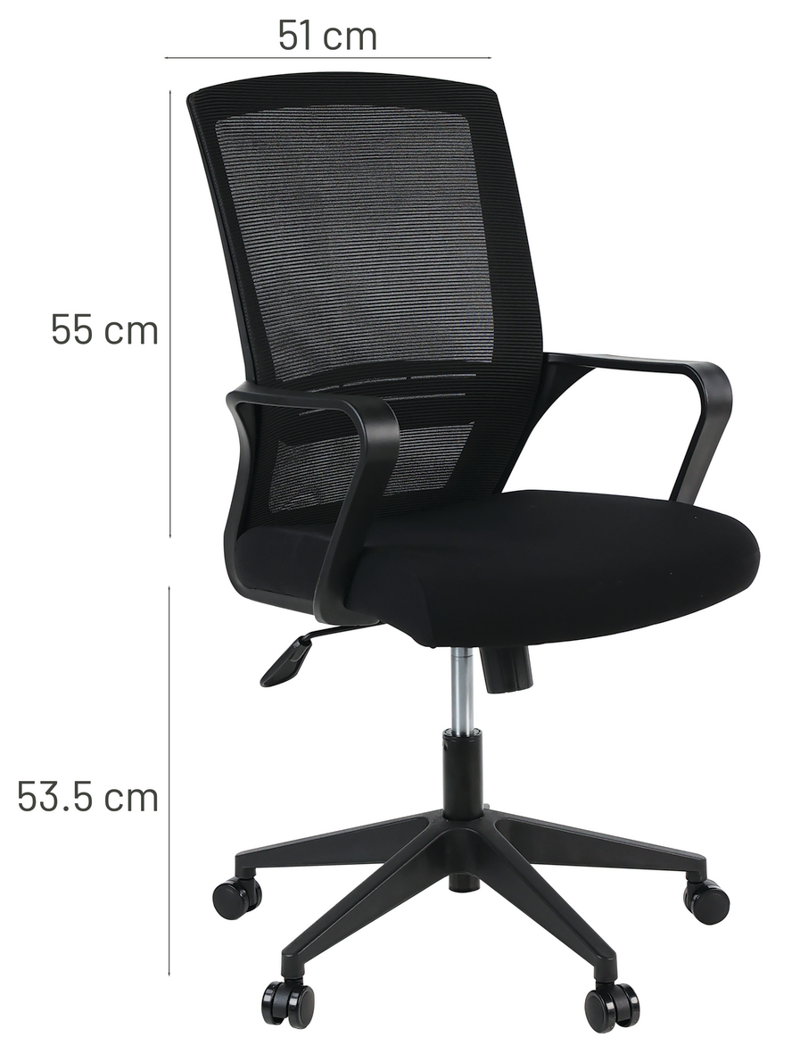 Elane black office chair - Manutan - Manutan.co.uk