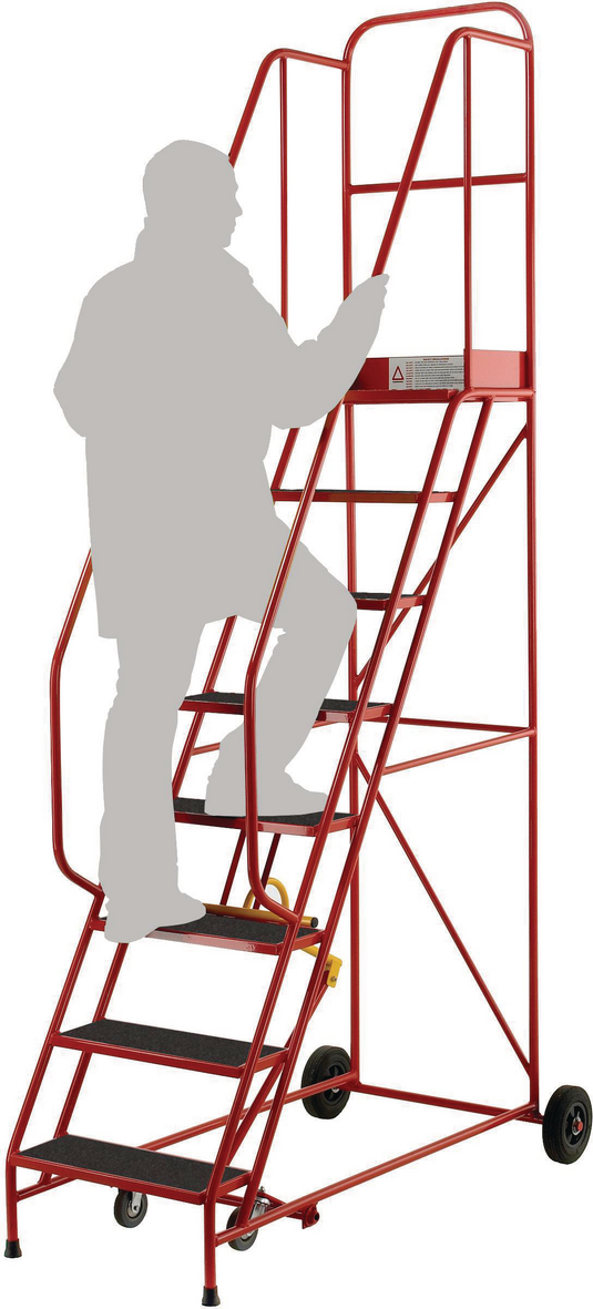 Warehouse Step Ladders With Anti-Slip Steel Steps - Manutan.co.uk