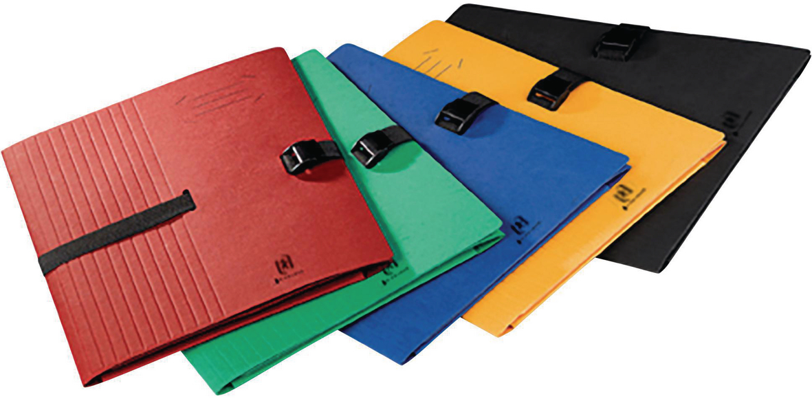 A4 Clip'n' Go expandable folder with strap - Assorted colours - Pack of ...