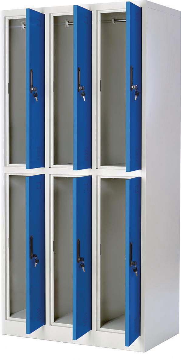 Multi-compartment locker with hanging rail - On base - 3 columns ...