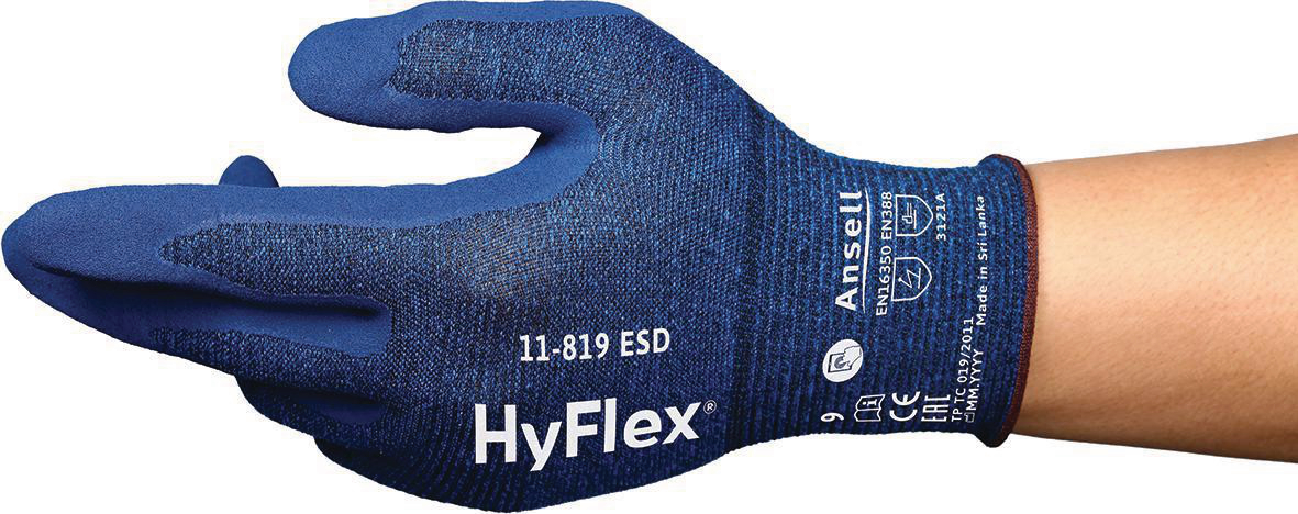 HyFlex® 11-819 ESD ergonomic handling gloves - Ansell - Manutan.co.uk