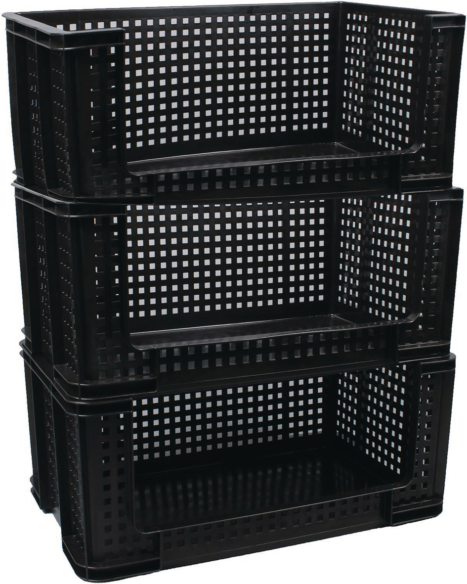 64L Really Useful Open Fronted Ventilated Crate - Pack of 3 - Manutan.co.uk
