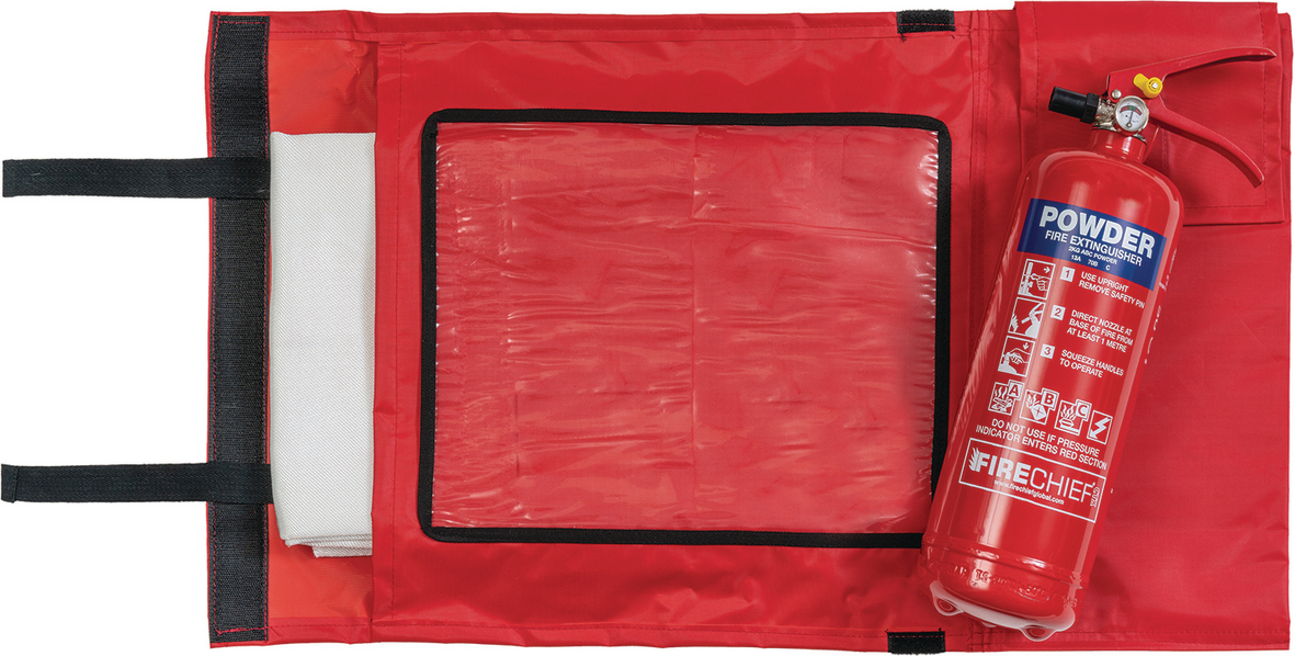 Firechief Hot Work Kit - Powder Fire Extinguisher, Fire Blanket & Bag ...