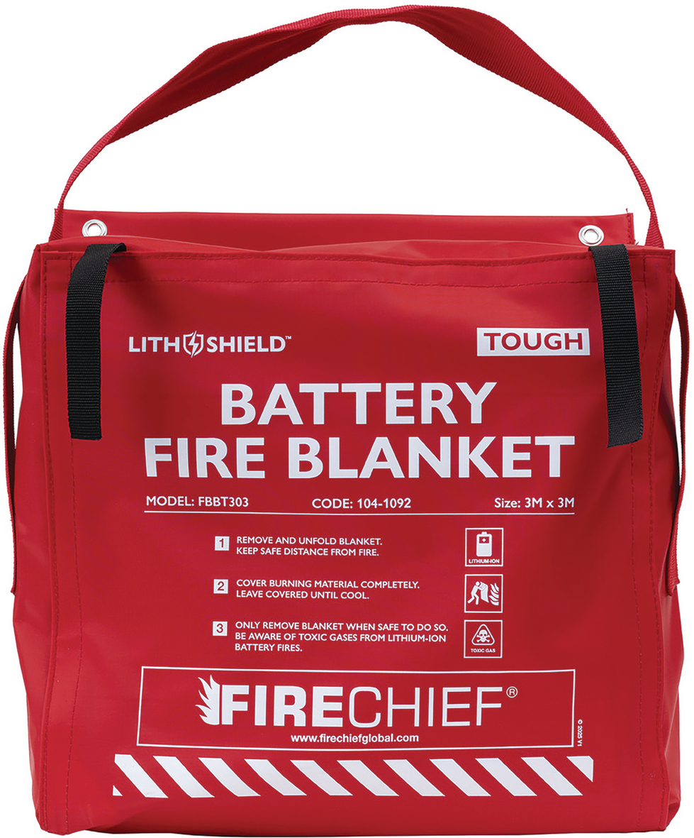 Firechief Tough Lithium Battery Fire Blanket - 3 x 3m - LithShield ...