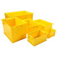 Stackable container - Yellow - Length 200 to 630 mm - 3.6 to 85 l ...