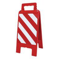 Striped standing warning sign - Manutan.co.uk