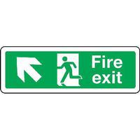 Emergency Escape Signs - Arrow Up Left | Signs & ID | Manutan UK