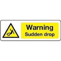 Warning Sudden Drop Sign | Effective Safety Signage | Manutan UK