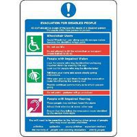 Evacuation For Disabled People Sign | Emergency Signs | Manutan UK