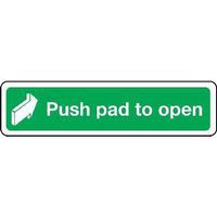 Emergency Escape Signs - Push Pad To Open | Signs & ID | Manutan UK