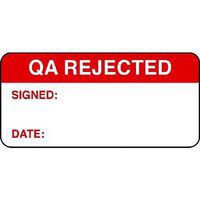QA Rejected Quality Control Labels | Quality Control | Manutan UK