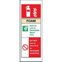 Foam Fire Extinguisher Sign for Fire Safety and Emergency Response