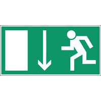 Emergency evacuation sign - Nooduitgang linksbeneden (emergency exit ...