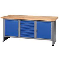 FK 184 workbench with cabinet and drawers - Küpper - Manutan.co.uk