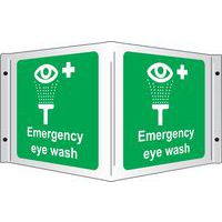 Eye Wash 3D Projecting Sign - Safety First Aid Signage - Manutan.co.uk