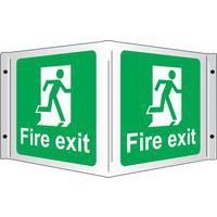 Fire Exit 3D Projecting Sign - Safety First Aid Signage - Manutan.co.uk